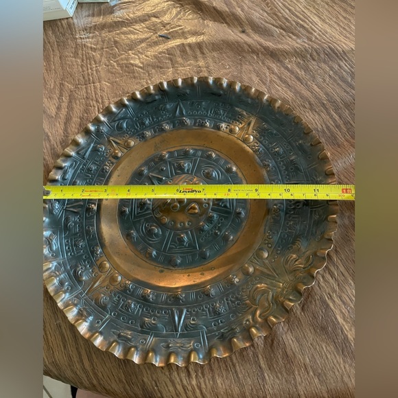 Unique Vintage | Wall Decor | Vintage Hammered Copper Plate Aztec ...